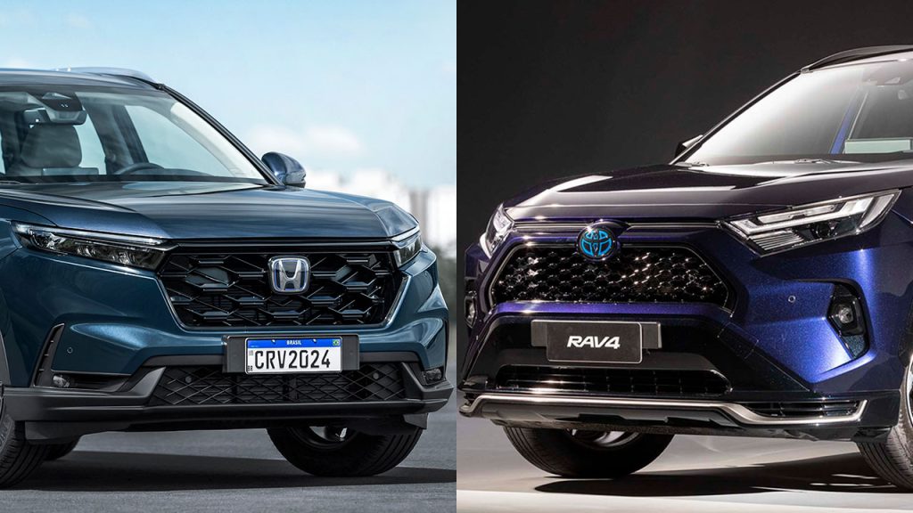 SUVs médios híbridos: Honda CR-V ou Toyota RAV4? - Guru dos Carros